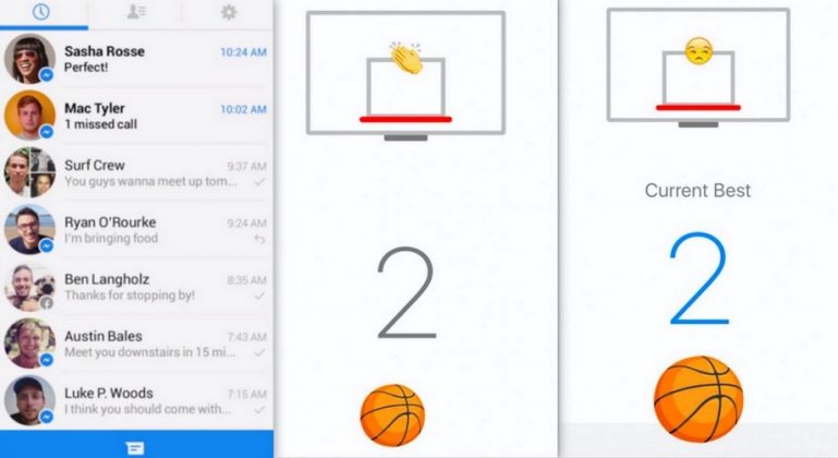 Play Basketball from Facebook Messenger on iOS and Android